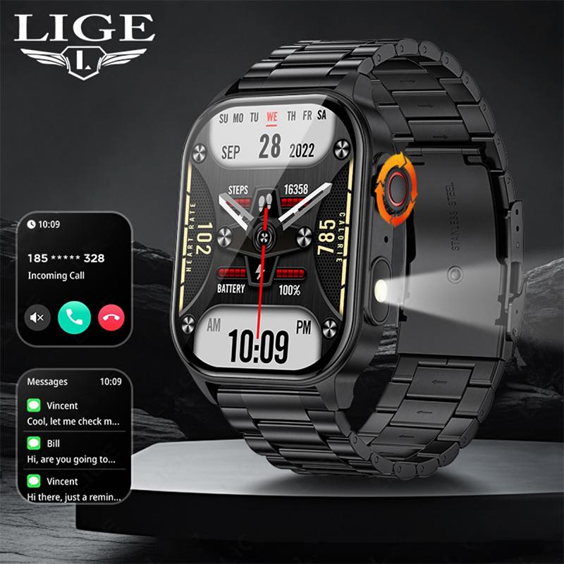 Smartwatch LIGE KM02 Pintar Panggilan Bluetooth Senter Baterai 370mAh ...