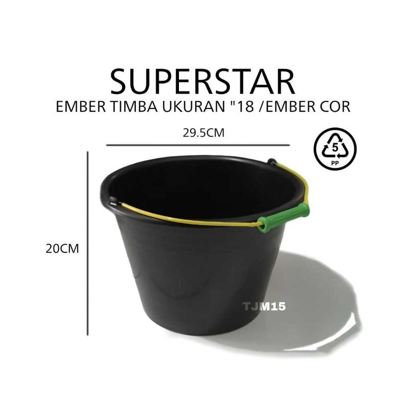 EMBER COR 18 HITAM ANTI PECAH / EMBER TIMBA AIR PLASTIK - Shop | Tokopedia