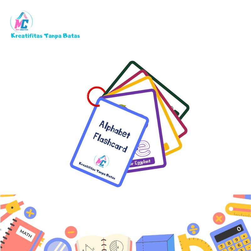 Flashcard Edukasi Anak Huruf Alphabet A-Z Free Ring - Shop | Tokopedia