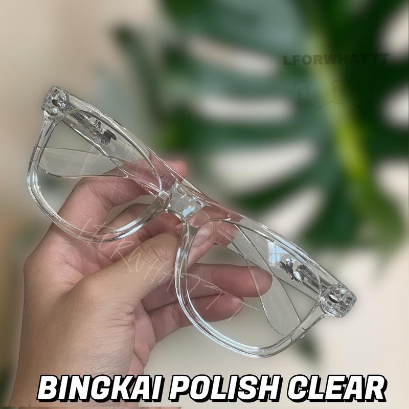 Wayfarer style FULL CLEAR POLISH FRAME Uv 400 viral clear transparent ...