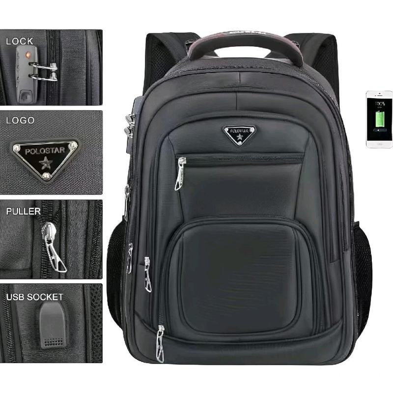 Tas Polo STAR 20 inch Expandable JUMBO Tas Ransel Laptop Kunci Port Usb ...