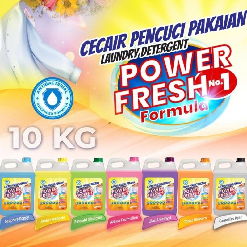 Sabun Dobi Anti-Bakteria Wangi Power Fresh 10kg - Cairan Anti-Bakteria ...