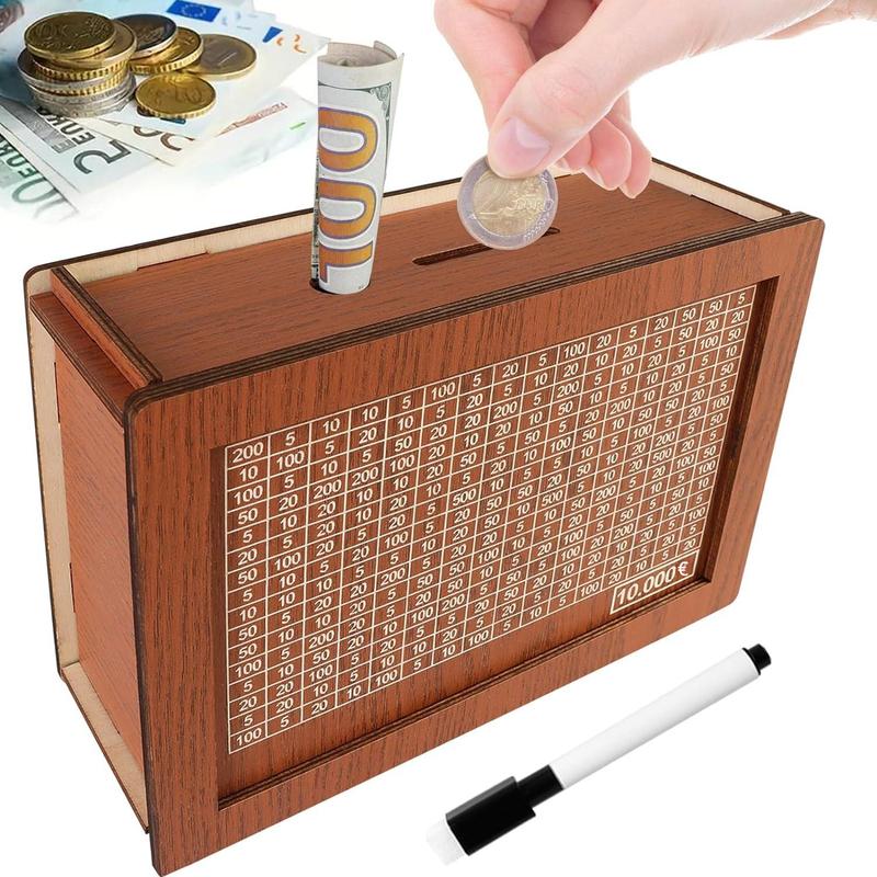 Cash Vault Wooden Savings Box, Adults Money Box with Counter - TikTok ...