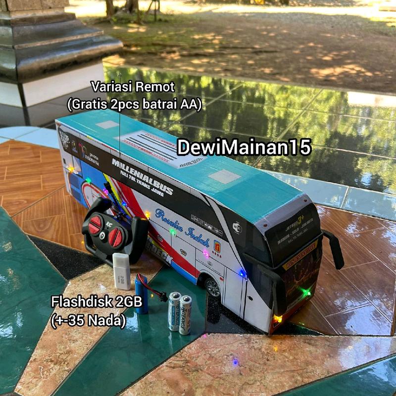 Miniatur Bus Telolet 20sound Rosalia indah - Shop | Tokopedia