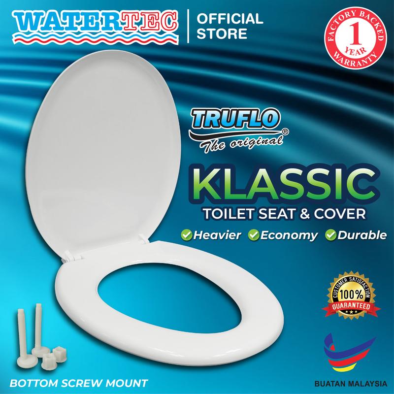 Truflo Klassic Toilet Seat Set 502 White Toilet Bowl Cover Bathroom ...