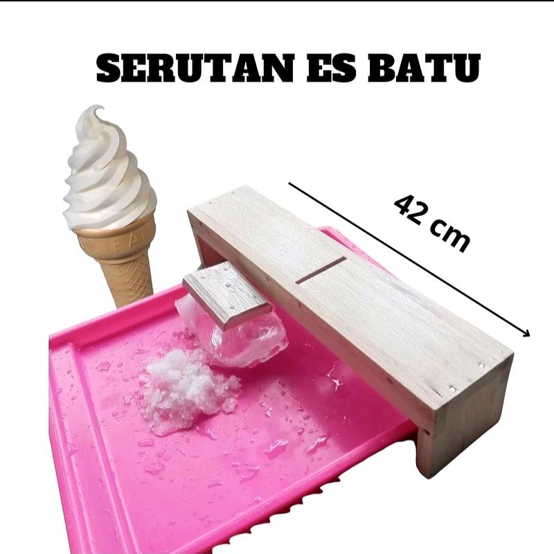 Alat Serutan Es Batu Manual Kayu untuk Membuat Es Krim dan Minuman ...
