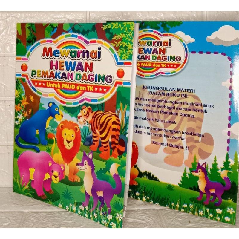 BUKU PREMIUM MEWARNAI HEWAN PEMAKAN DAGING UNTUK ANAK TK dan - Shop ...