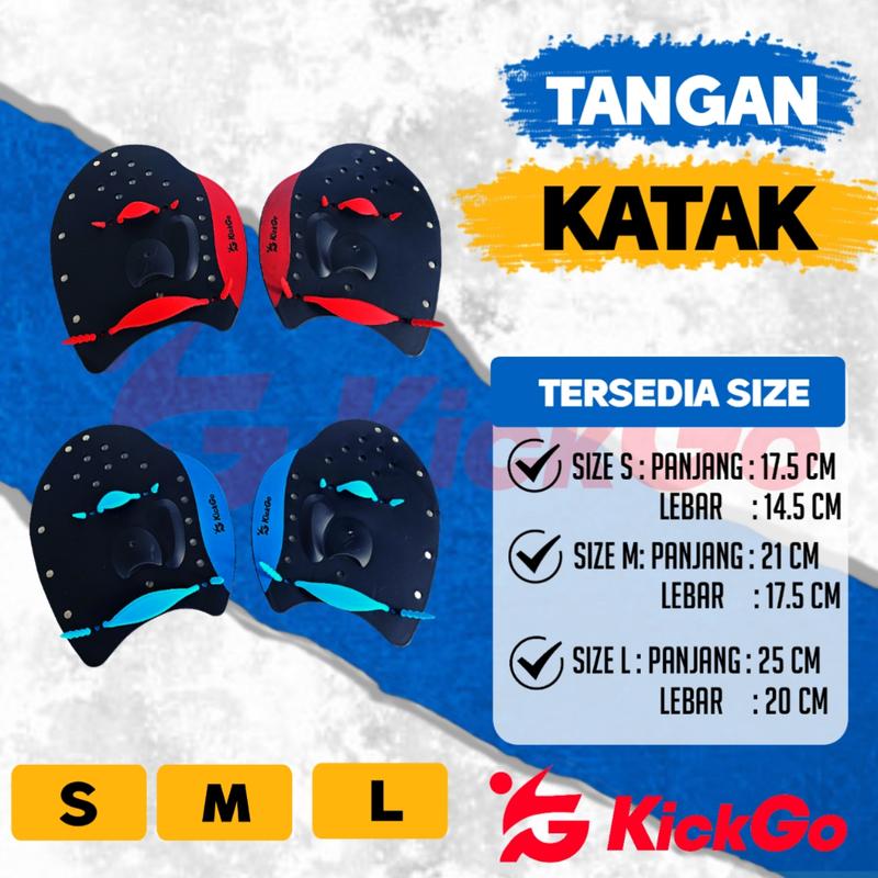KickGo Swimming Hand Paddle Tangan Katak Renang Anak Alat Bantu Renang ...