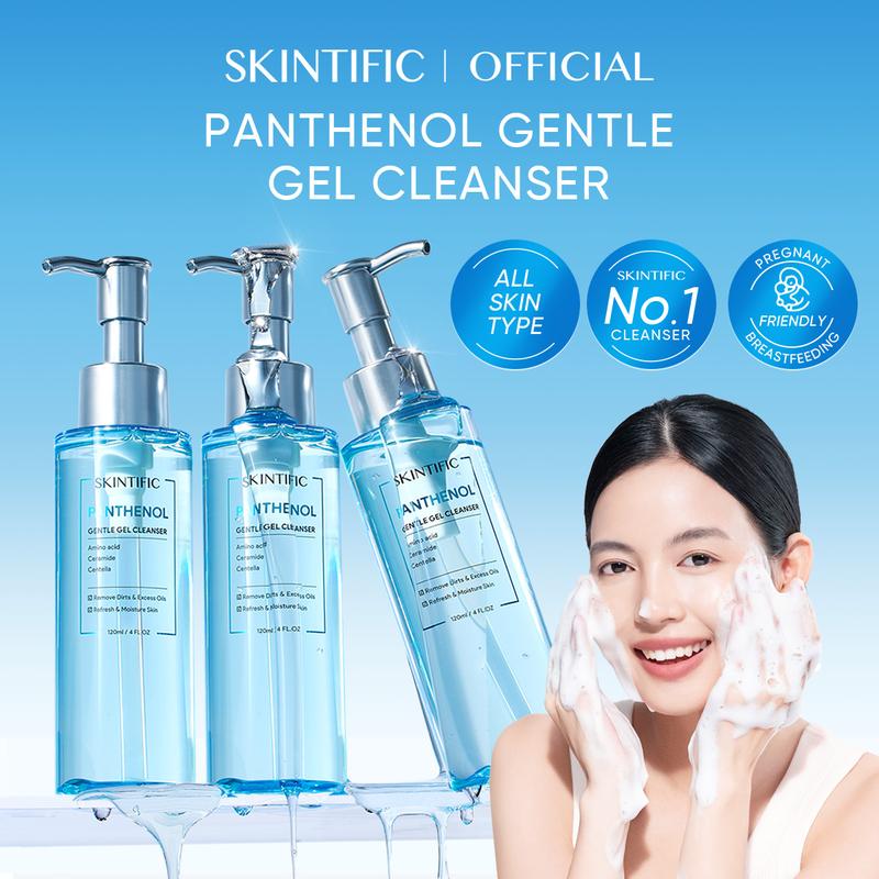 SKINTIFIC Panthenol Gel Cleanser 120ml – Hydrating & Moisturizing ...