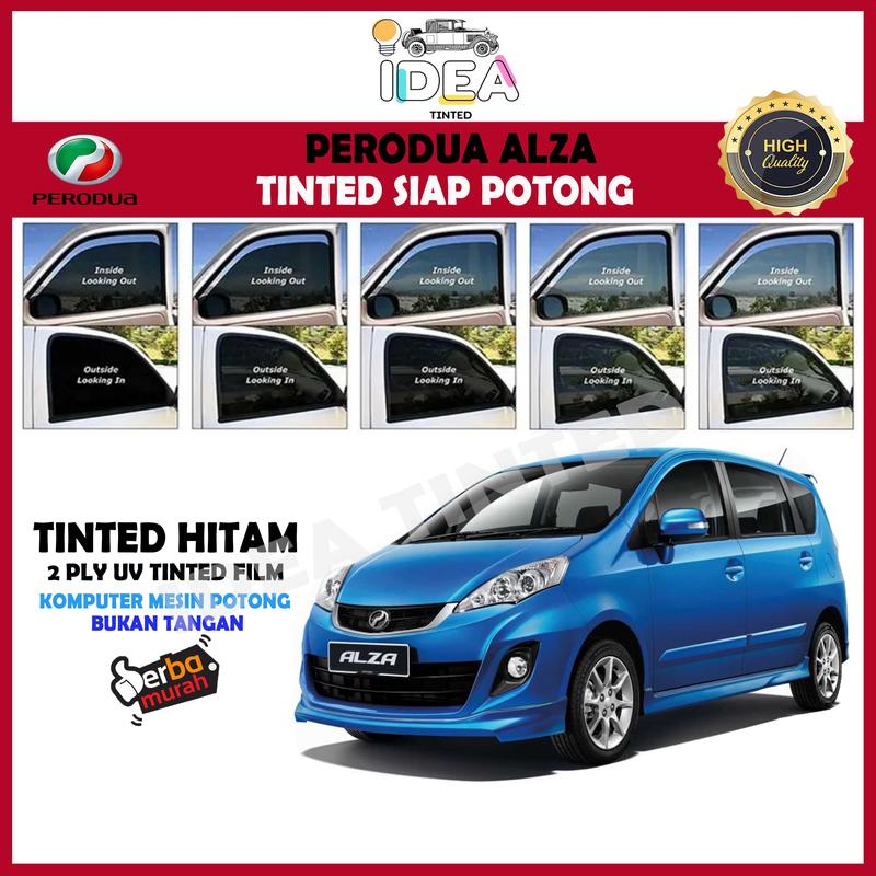 Perodua ALZA_Tinted Kereta _2PLY UV Film_Hitam_Siap Potong / - TikTok ...