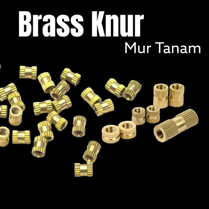 Jual PREMIUM BRASS KNUR TANAM M2 M3 INSERT NUT MUR TANAM 3D PRINT ...