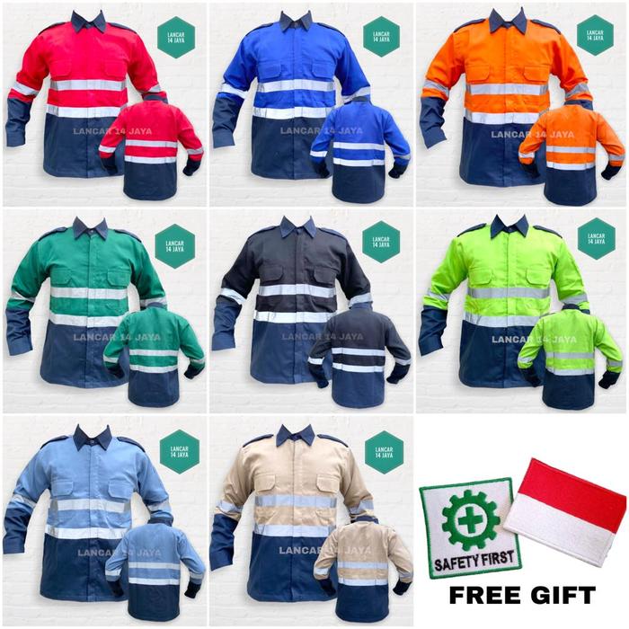Promo Seragam safety Baju Safety Lengan Panjang Katelpak Wearpack ...