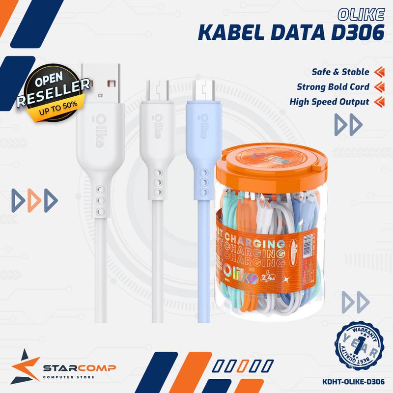 OLIKE KABEL DATA CHARGER USB D306 MICRO TYPE C LIGHTNING D306M - Shop ...