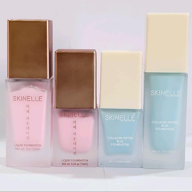Skinelle Duo Foundation biru dan pink Dry Skin Oil Control Medium ...