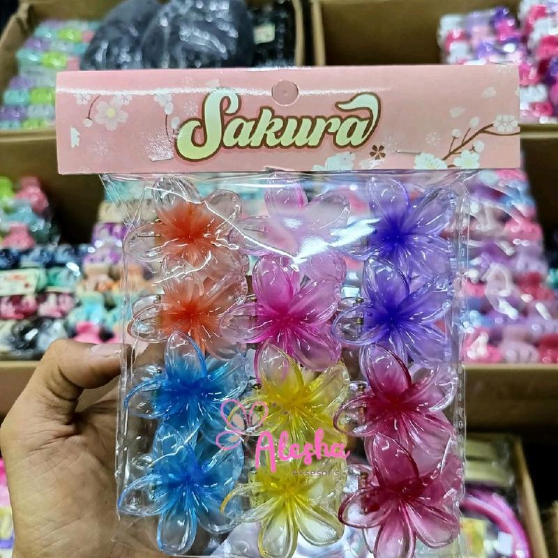 (12 PCS) JEPITAN RAMBUT KAMBOJA BENING WARNA UKURAN 4 CM - Shop | Tokopedia