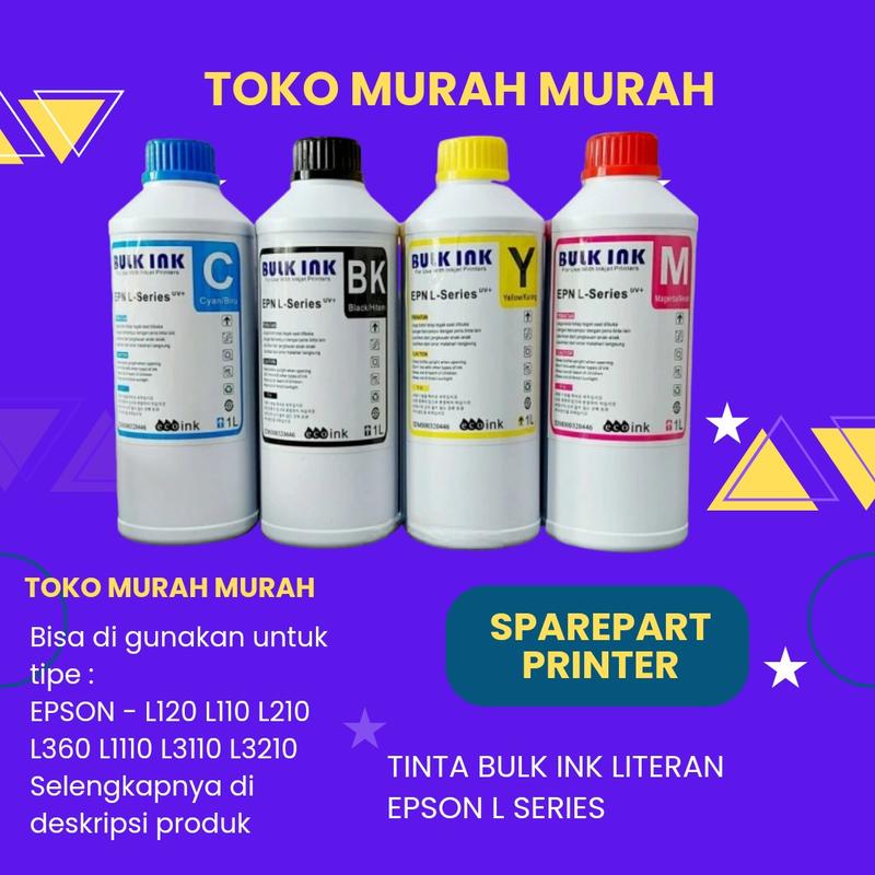 Tinta bulk ink premium untuk epson L series 1 liter - Shop | Tokopedia