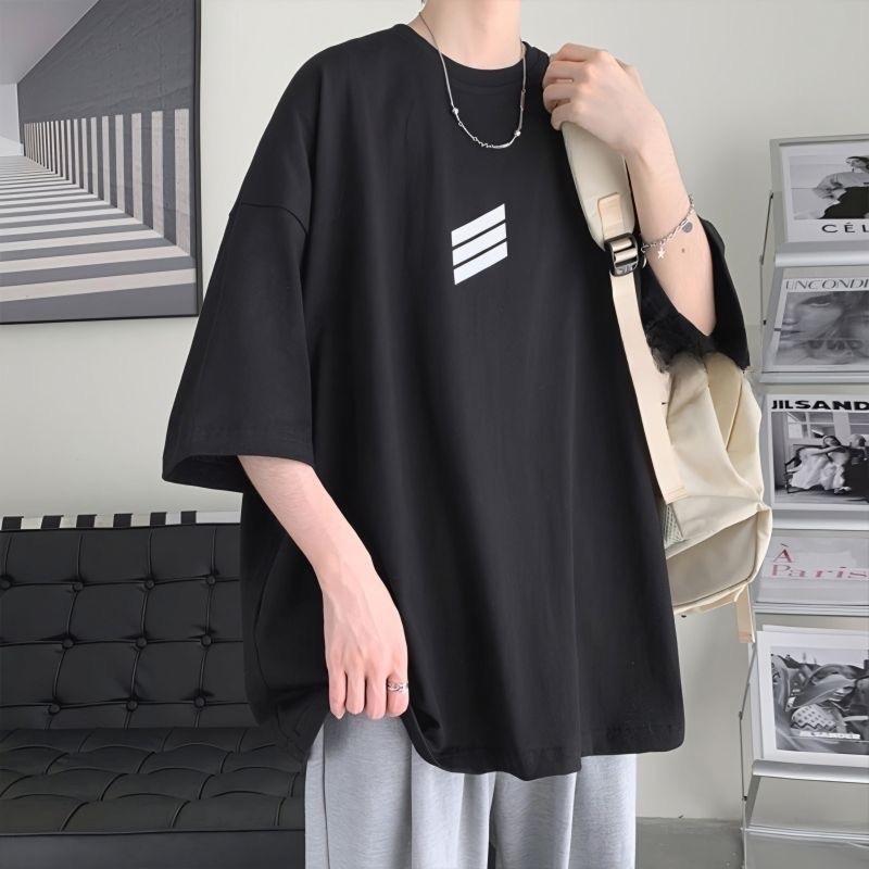 Kaos ( M - 6XL ) Kaos SIMPLE LOGO 3 STRIP Korean Style T-shirt - Shop ...