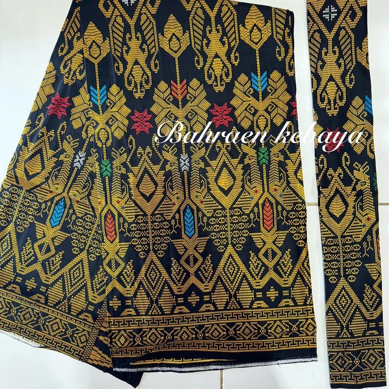Kain Songket dan Slendang Print Motif Sasak Bahan Katun untu - Shop ...