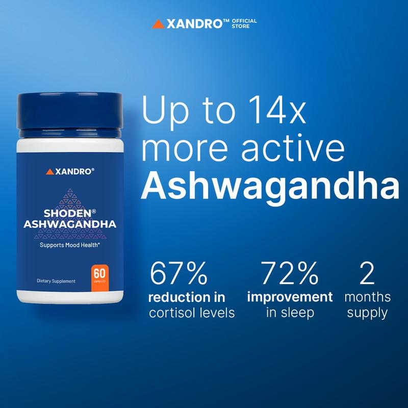 Shoden Ashwagandha 120mg, 60 Capsules | Xandro Lab | Edible Fitness ...