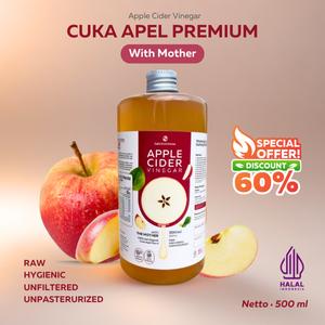 SN CUKA APEL 500ML WITH MOTHER Apple Vinegar Botol Organic Lemonify ...