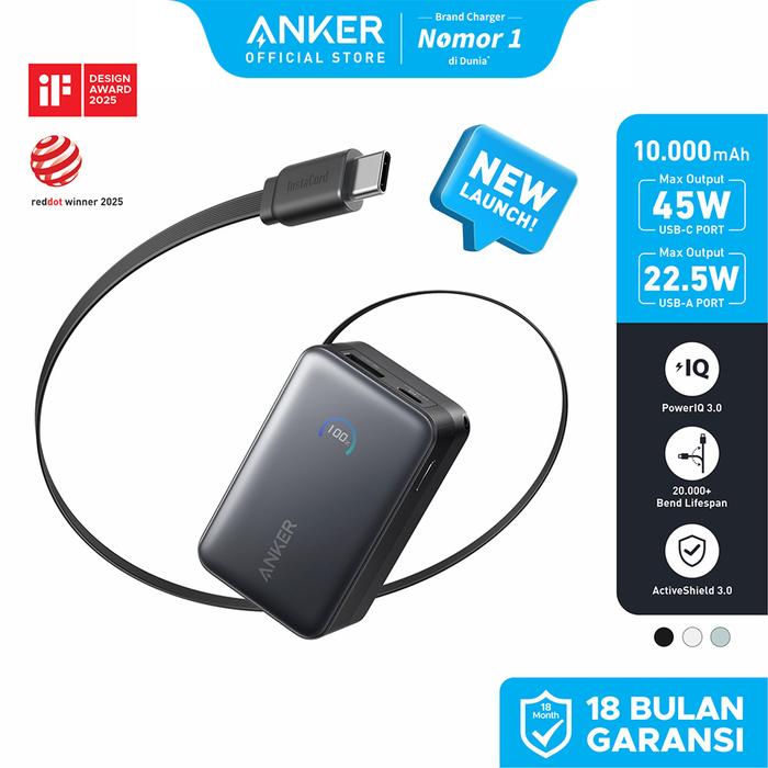 Promo Anker Nano Portable Power Bank Intelligent Display 10,000mAh with ...