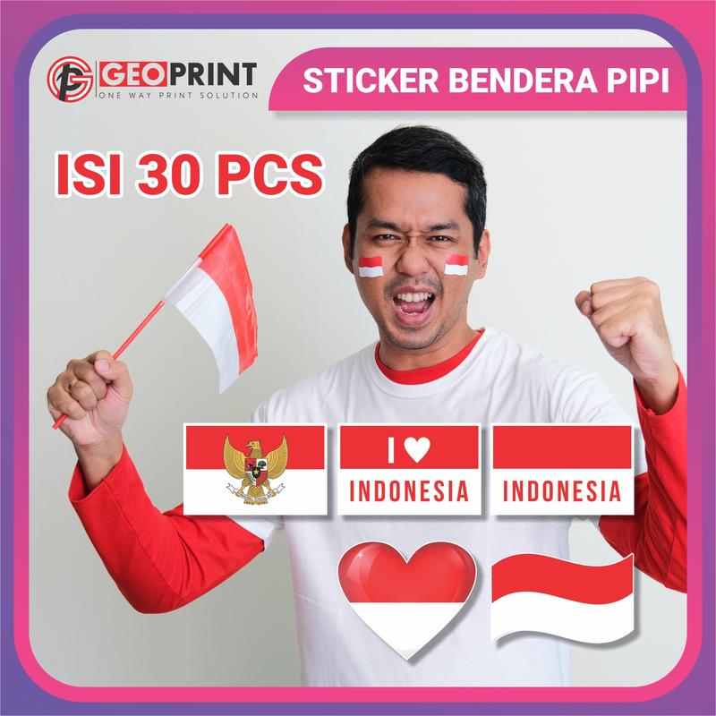 Sticker Pipi Bendera Merah Putih Perlengkapan Agustusan Stiker - Shop ...