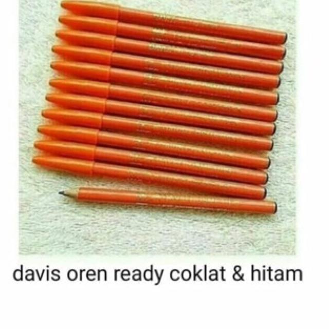 davis oren pencil alis ready warna coklat & hitam - Shop | Tokopedia