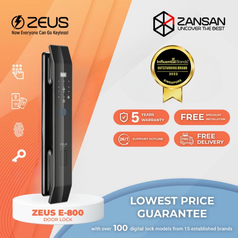 [FREE Installation] Zeus E-800 Fingerprint Digital Lock for Door ...