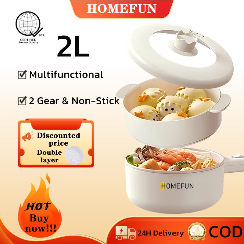 HOMEFUN Multifunctional Electric Cooker With Steamer Double Layer ...