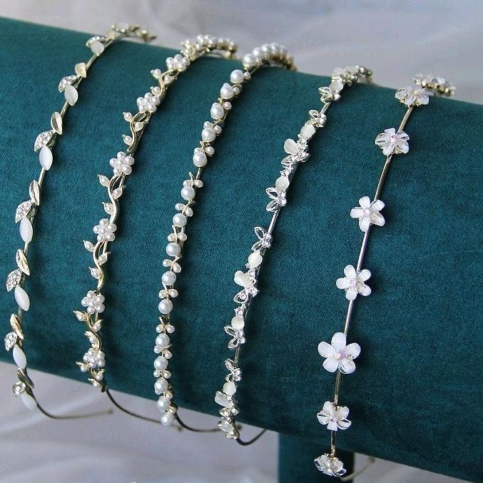 LZ Cekak Besi Bunga Manik Fairy Women Hairband Flower Pearl Tunang ...