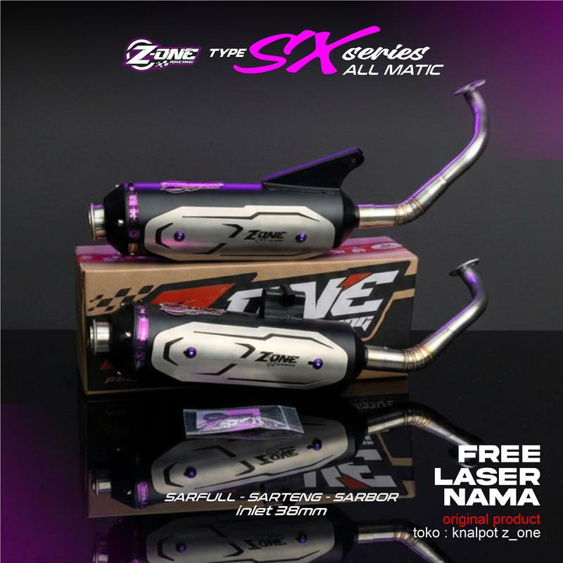Knalpot Z-One Original type SX inlet 38mm Moncong Kenochi Mio Sporty ...