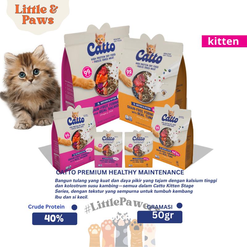 Catto Dry Food For Adult And Kitten Real Duck Tuna Chicken Salmon ...