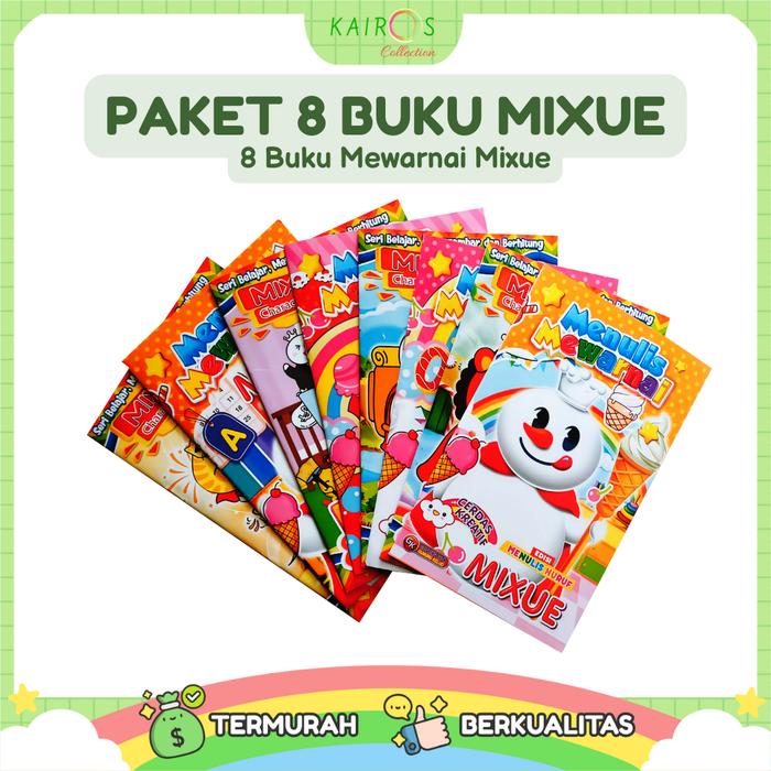 Promo Paket 8 Buku Warna Belajar Anak Motif Mewarnai Mixue Books - Kota ...