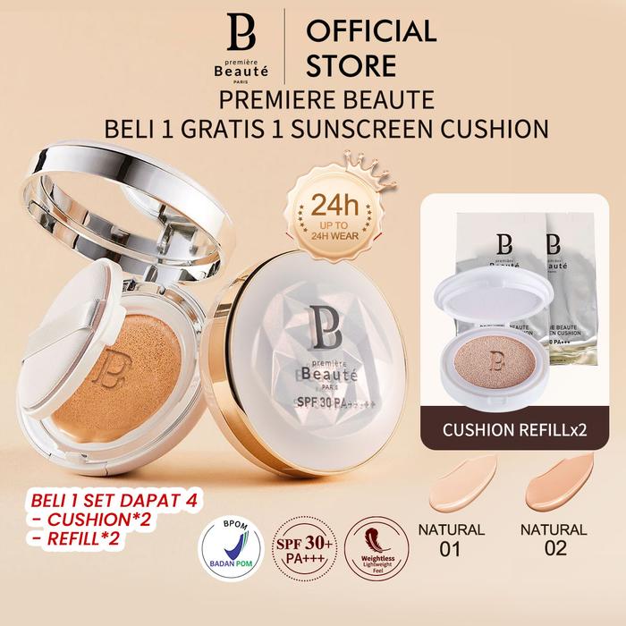 Promo [Dapat 4 cushion*2 | refill*2] Premiere Beaute Sunscreen Cushion ...
