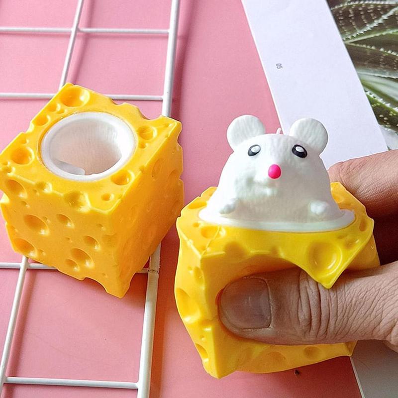 Pop Up Mouse And Cheese Squeeze Toy Cute Squishy Stress And Anxiety ...