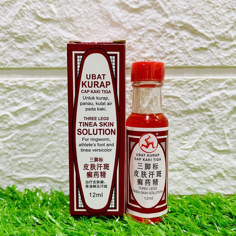 THREE LEGS TINEA SKIN SOLUTION 12ml (UBAT KURAP CAP KAKI TIGA) - TikTok ...