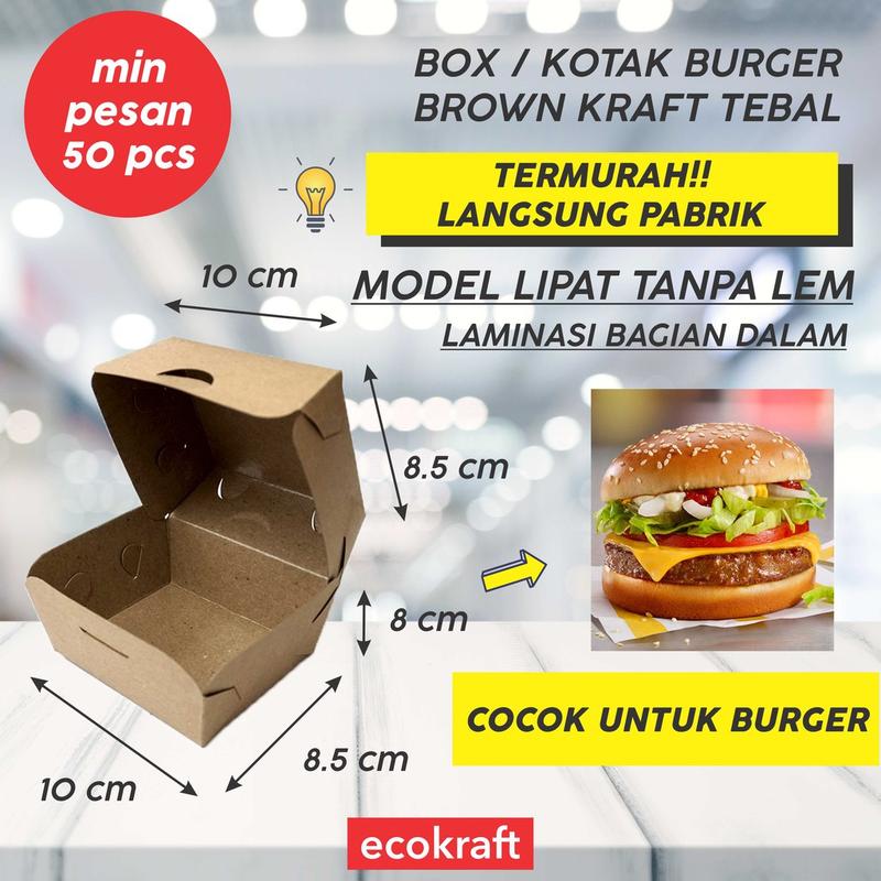 LUNCH BOX PAPER (MIN ORDER 50) TRAY PAPER KERTAS COKLAT KRAFT KOTAK ...