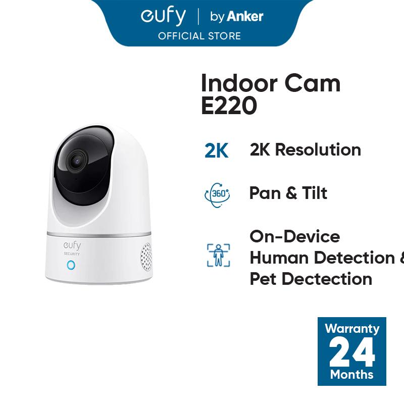 eufy Indoor Cam 2K E220 T8410 Pan and Tilt Home Security Camera ...