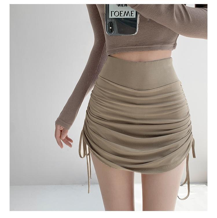 Rok mini Serut Rok kekinian santai Rok wanita dewasa modis gaya - Shop ...