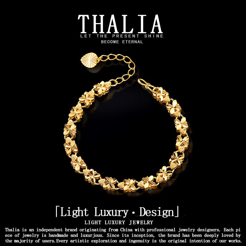 Gelang Bunga Berongga Bunga Bersalut Emas, Thalia, 916 / 18K - TikTok ...