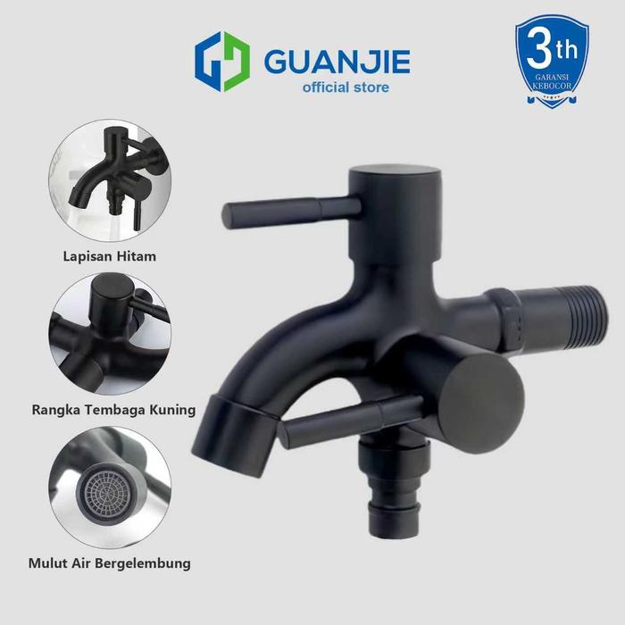 Promo GUANJIE - SUS 304 Kran Double Kran Cabang Keran Shower Mandi ...