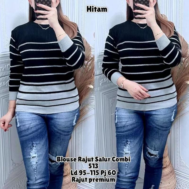 BLOUSE rajut SALUR COMBI / sweater polet Kecil bawah Badan baju - Shop ...