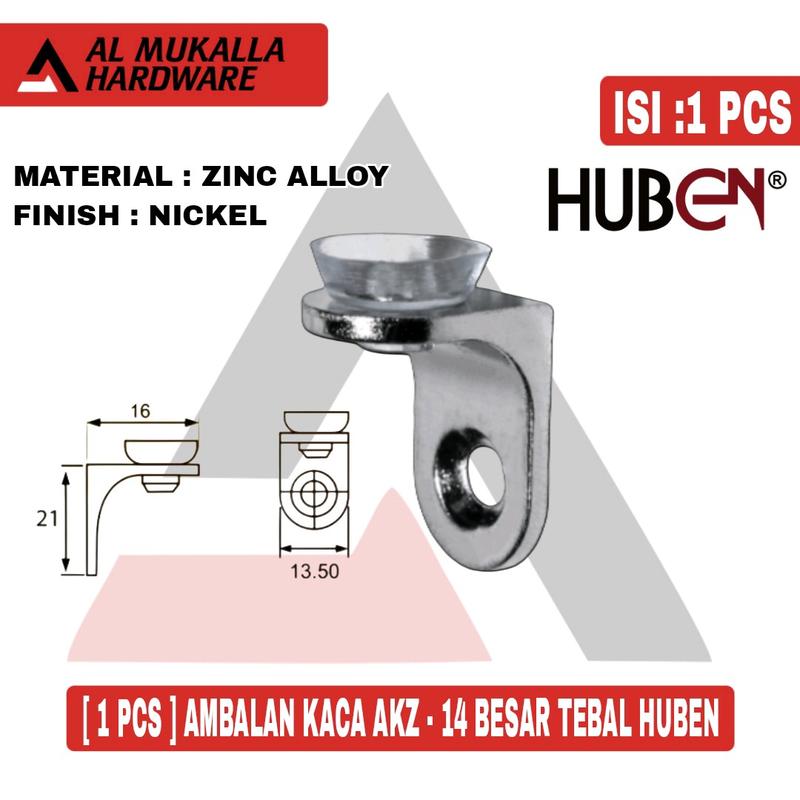 [ 1 Pcs ] Ambalan AKZ - 14 Besar Tebal Huben | Ambalan Rak Kaca Lemari ...