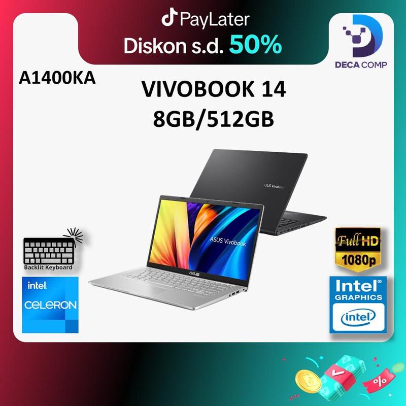 ASUS Vivobook 14 A1400KA N4500 RAM 8GB 512GB SSD W11 14.0FHD - Shop ...