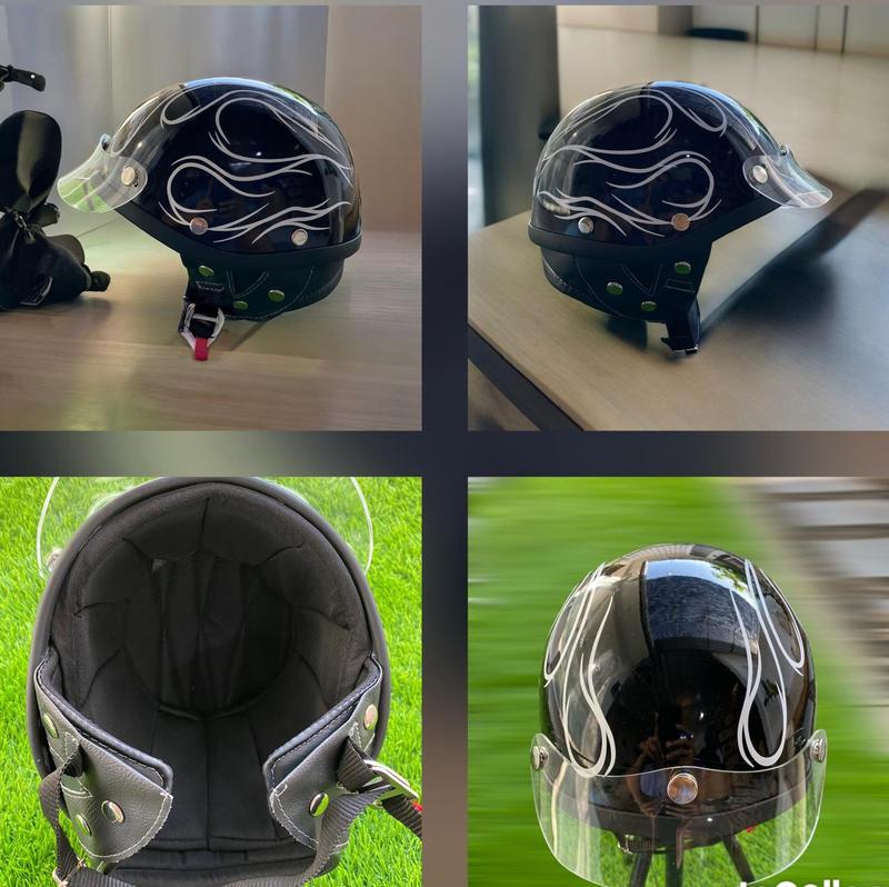 Helm Vintage Japan Solid - Motif Api 2 - Shop | Tokopedia