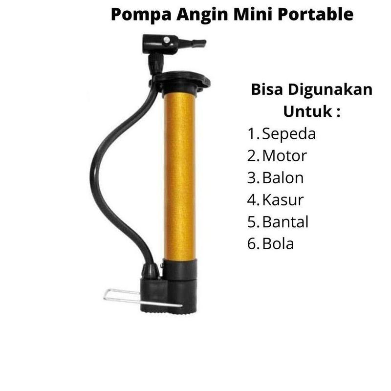Pompa Ban Mini Pompa Angin Manual Pompa Ban Sepeda Motor Balon - Shop ...