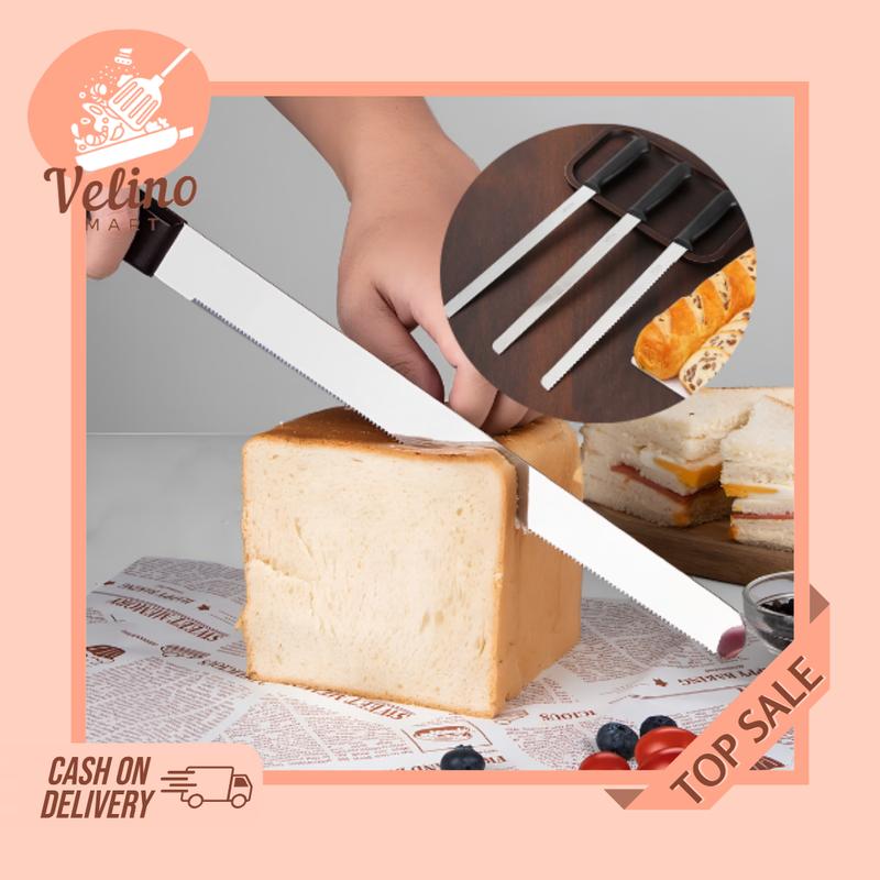 Pisau Roti Stainless Panjang Serrated Bread Cake Knife / Pisau - Shop ...