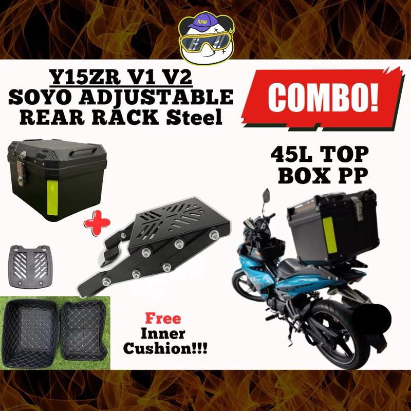 Y15 Y15ZR V1 V2 MONORACK LIPAT JB STYLE + 45L ABS TOP BOX AB - TikTok ...