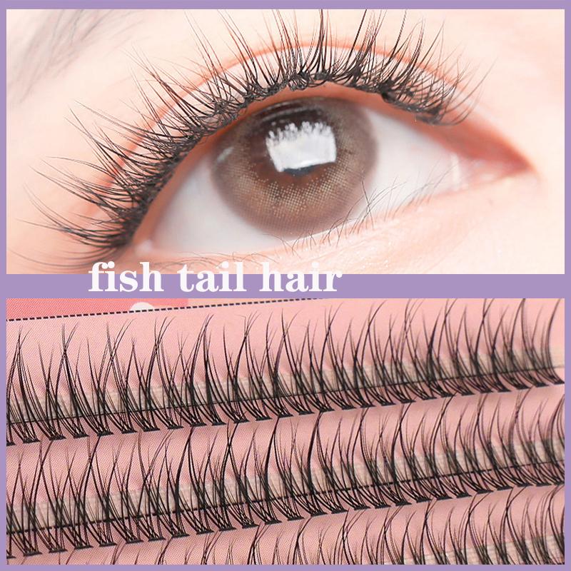 Professional Makeup Fishtail Eyelashes Personal Cluster Lashes - TikTok ...
