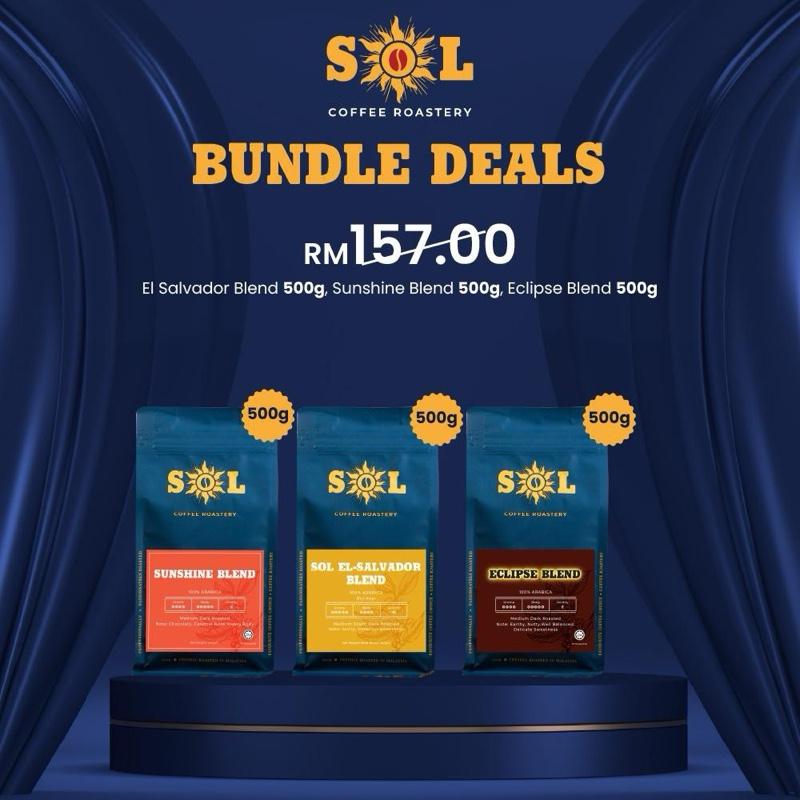 SOL Bundle Deals - EL SALVADOR BLEND + SUNSHINE BLEND + ECLIPSE - TikTok Shop Malaysia